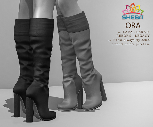 Second Life Marketplace - [Sheba] Ora Boots Fatpack Demo